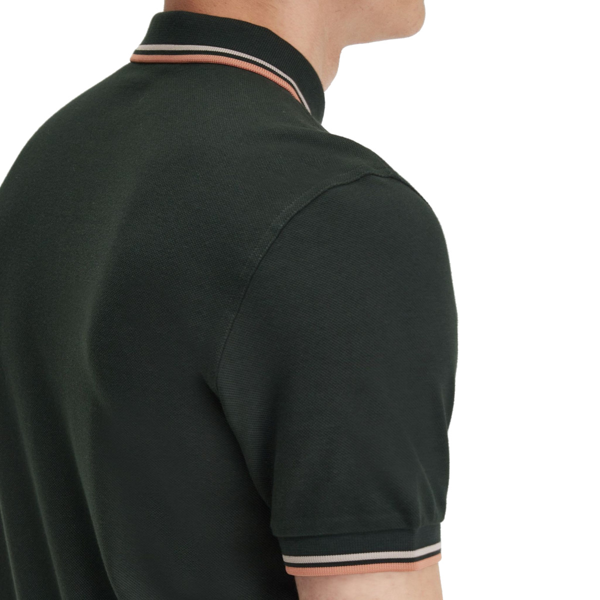 Fred Perry - Polo Twin Tipped - Night Green/ Warm Grey/ Light Rust